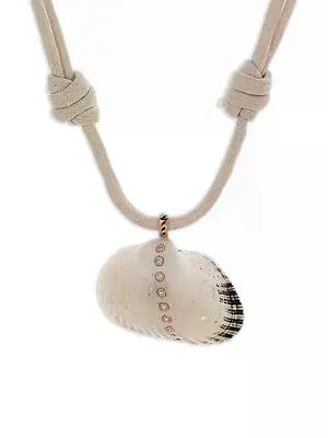 DEZSO Diamond And Edul-shell Necklace