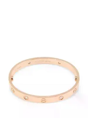 Cartier 18k Rose Gold Diamond Love Bracelet - Pink