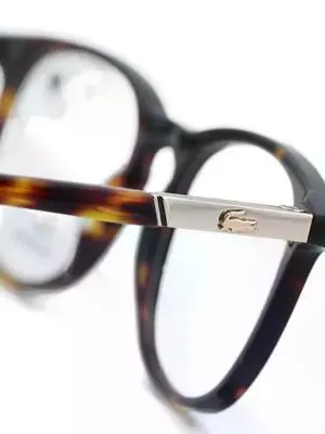 Lacoste Tortoiseshell-effect Round Frame Eyeglasses