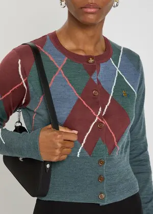VIVIENNE WESTWOOD Argyle Wool-blend Cardigan - Multicoloured