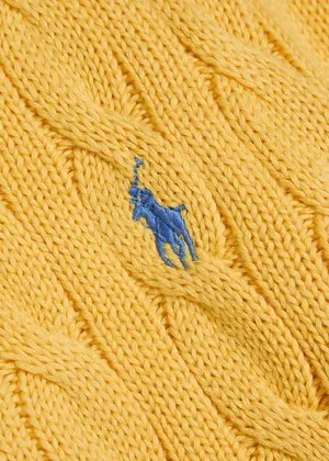 Polo Ralph Lauren Cable Knit Cotton Cardigan - Yellow