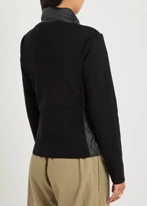 Moncler Quilted Cotton And Nylon Cardigan