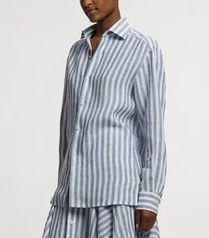 Ralph Lauren Striped Linen Capri Shirt