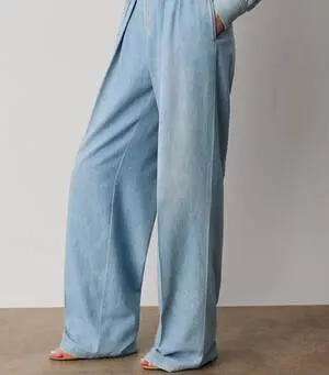 Ralph Lauren Cotton Pleated Wide-leg Trousers