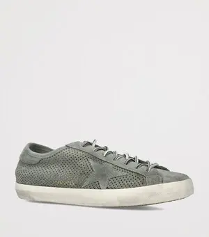 GOLDEN GOOSE Suede Super-star Sneakers - Grey