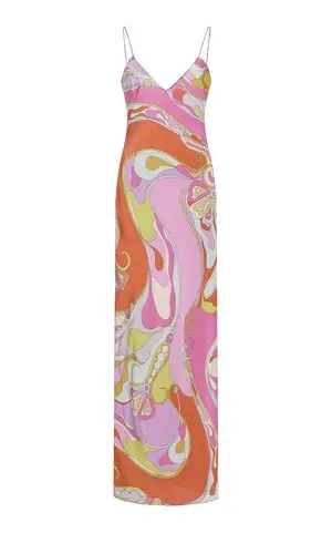Emilio Pucci Crepe De Chine Printed Maxi Dress - Print