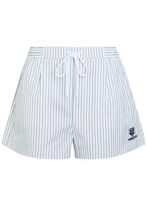 Polo Ralph Lauren Striped Cotton Shorts - White And Blue
