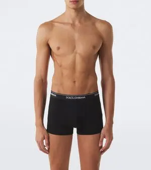 Dolce & Gabbana Set Of 3 Cotton-blend Jersey Briefs