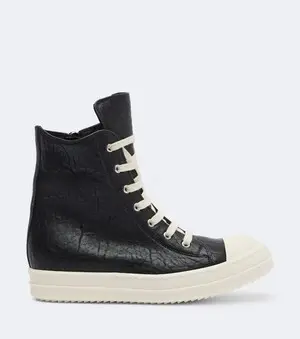 Rick Owens Leather High-top Sneakers