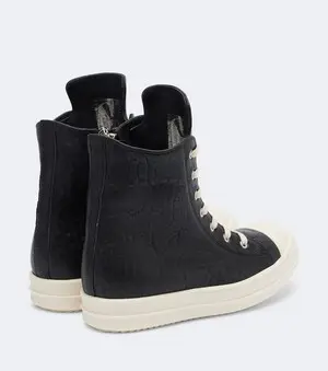 Rick Owens Leather High-top Sneakers