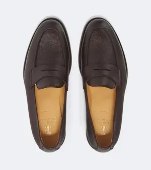 Brunello Cucinelli Leather Penny Loafers - Brown