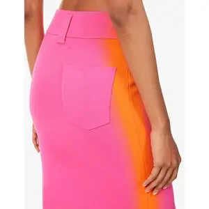 Ph5 Floral Stretch-knit Midi Skirt