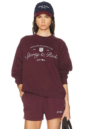Sporty & Rich Syracuse Embroidered Crewneck Sweatshirt