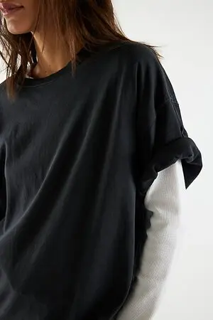 We The Free Perfect Oversized" Cotton Crewneck Tee - Black