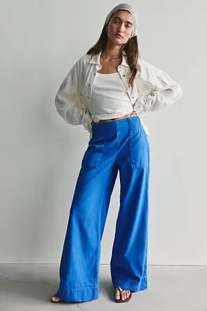 We The Free Breezy Wide-leg Denim Jeans - Stoic