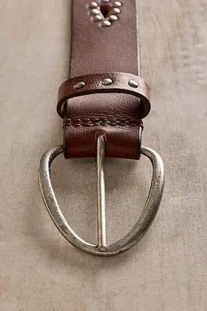 We The Free Preston Studded Leather Belt - Mocha