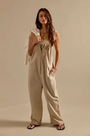 We The Free Jude One-piece Denim Jumpsuit - Sandy