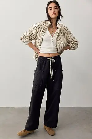 We The Free Jet Set Knit Pull-on Trousers - Black
