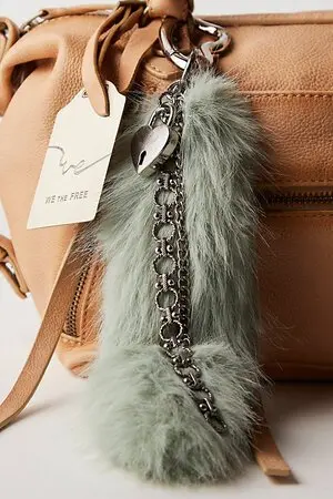 Free People Fluffy Tail Bag Charm Mint