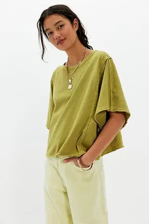 We The Free We The Free Batwing Sleeve Cotton Jersey Tee Willow