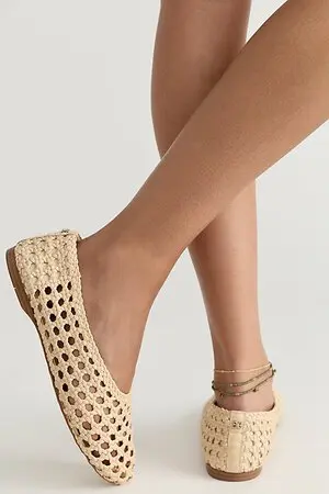 Sam Edelman Shira Woven Ballet Flats - Ivory