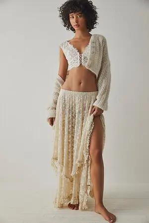 INTIMATELY French Courtship Maxi Slip Skirt - Tea