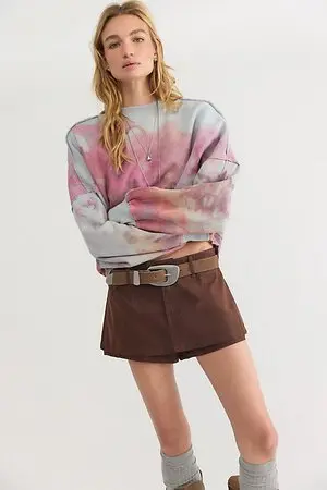 Free People Gaia" Graphic Sweatshirt - Cloud Combo
