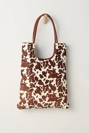 Free People Bronson Cowhide Tote Bag - Brown Pattern