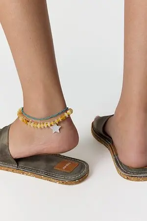 Free People Artisanal Suede Slide Sandals - Washed Grey