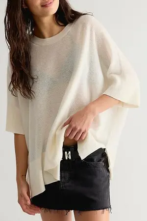 We The Free Ninth Street Cashmere Tee - Cloud Dancer