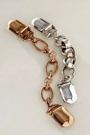 Free People Camaraderie Chain Cinch Pin - Silver