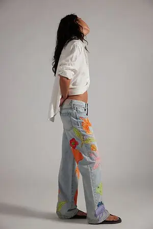 We The Free Surfside Patched Wide-leg Jeans