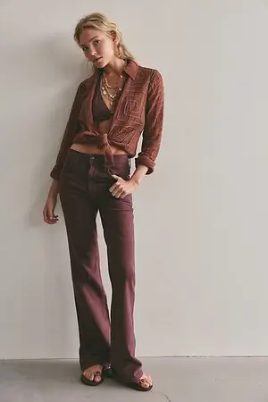 We The Free Double Knot High-rise Bootcut Jeans - Plum