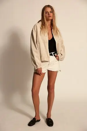We The Free Mid-rise Relaxed Denim Shorts With Frayed Hem