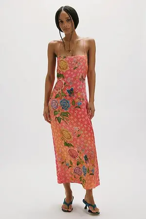 Free People Sweet Life Midi Dress - Sunset Combo
