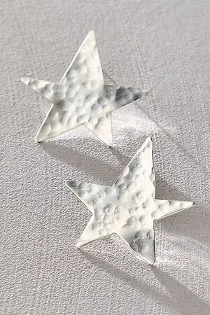 LAURA MAR Star Stud Earrings - Silver