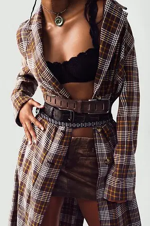 We The Free Extra-long Leather Belt With Cut-out Detailing