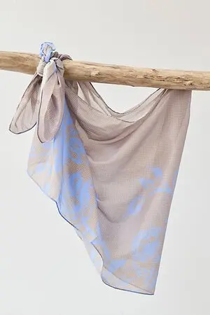 SOLEIL SOLEIL Petite Paro At Printed Pareo Wrap - Trellis