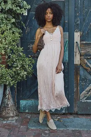 INTIMATELY Table For Two Midi Slip Dress - Delicate Shell