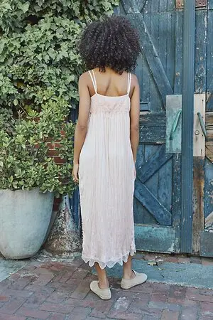 INTIMATELY Table For Two Midi Slip Dress - Delicate Shell