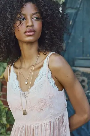 INTIMATELY Table For Two Midi Slip Dress - Delicate Shell