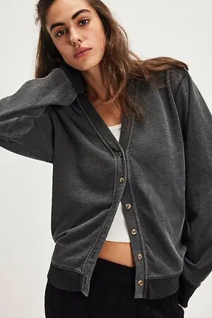 Free People Take It Easy Cardigan - Black