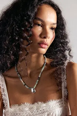 Free People Semiprecious Stone Pendant Necklace