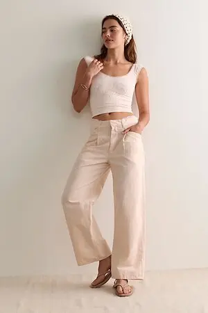 INTIMATELY Pretty Please Cropped Top - Delicate Shell