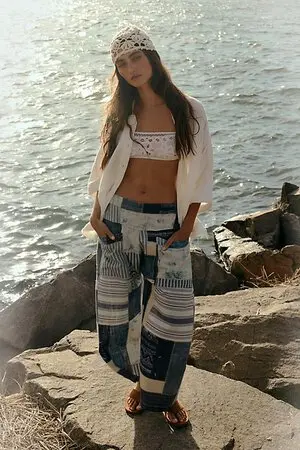 We The Free Symphony Patched Wide Leg Jeans