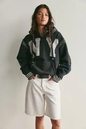 We The Free Embellished Graphic Hoodie - Black Combo