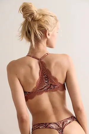INTIMATELY Fiona Mesh Printed Front-close Bralette At - Zebra