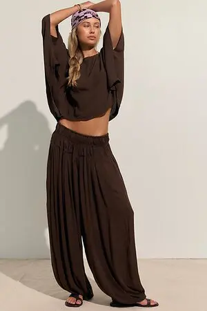Free People Nadia Pant Set - Double Espresso