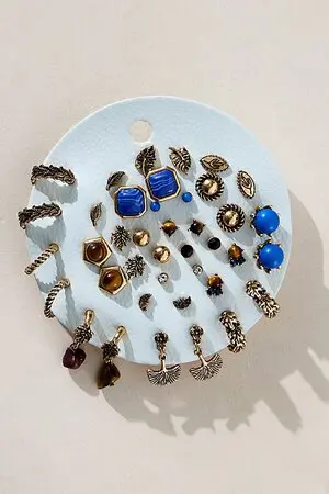 Free People Teeny Tiny Mega Stud Earring Set At Free People In Citrine Baby Fall Forward
