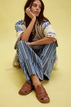 FP COLLECTION Libby Fisher Woven Leather Slingback Sandals